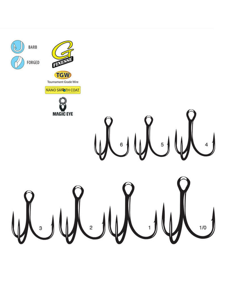 G-Finesse Short Shank Treble - Gamakatsu USA Fishing Hooks