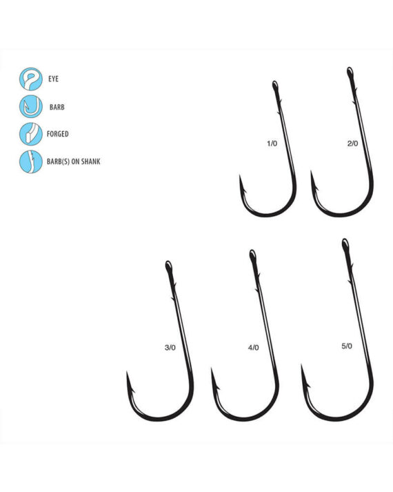 Worm, Straight Shank Round Bend - Gamakatsu USA Fishing Hooks
