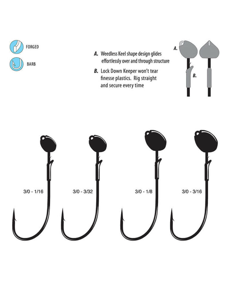 G Finesse Tricky Head 3 Pack Gamakatsu Usa Fishing Hooks