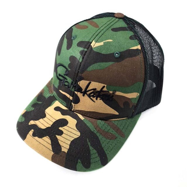 Trucker Hat Camo/Black Mesh - Gamakatsu USA Fishing Hooks